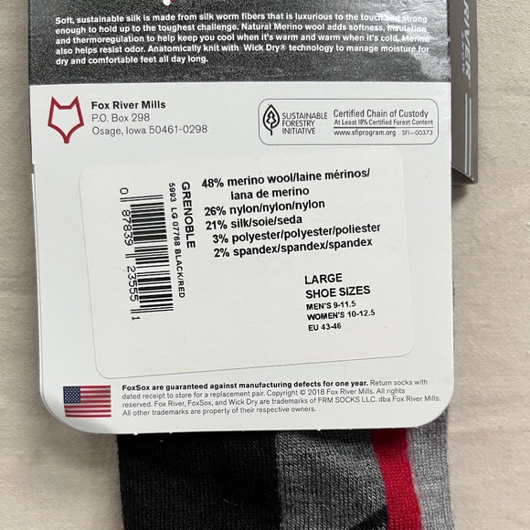 Fox River | Underwear & Socks | Fox River Mills Winter Snow Socks Black ...
